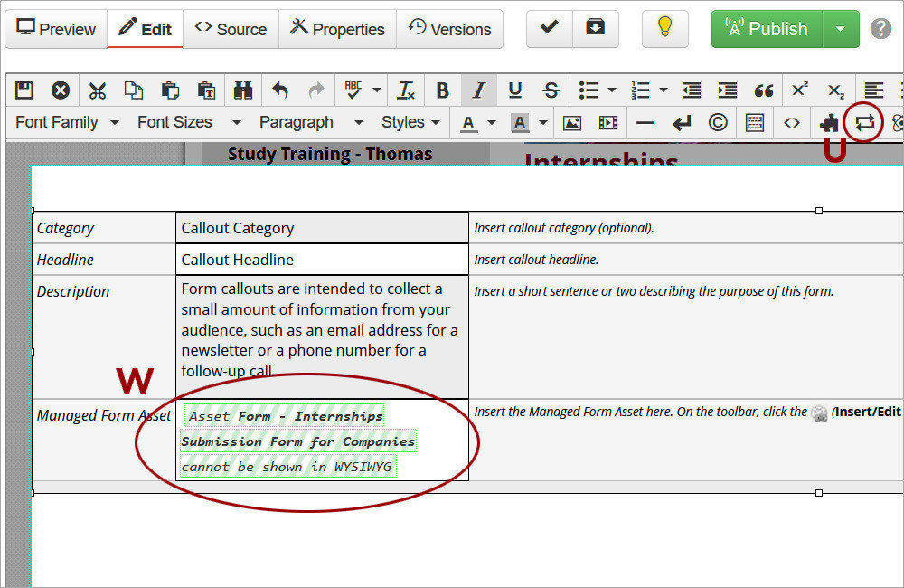Form Assets - CMS Training | University of South Carolina