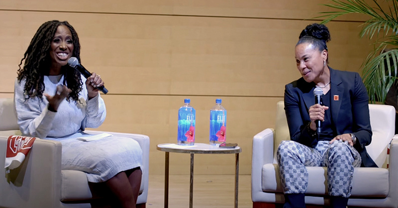 Alumna Jotaka Eaddy interviews coach Dawn Staley about coaching ...