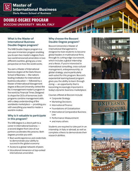 Milan - Darla Moore School of Business | University of South Carolina
